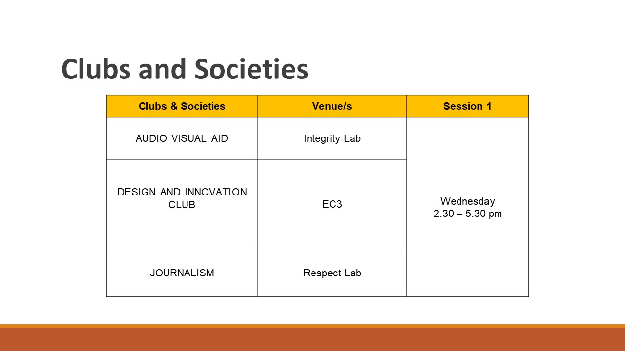 Co Curricular Activities (CCA)
