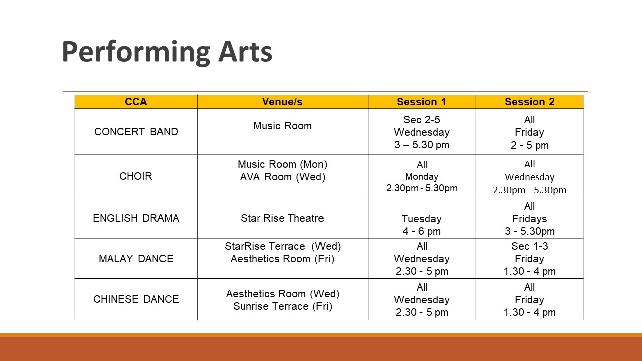 Co Curricular Activities (CCA)