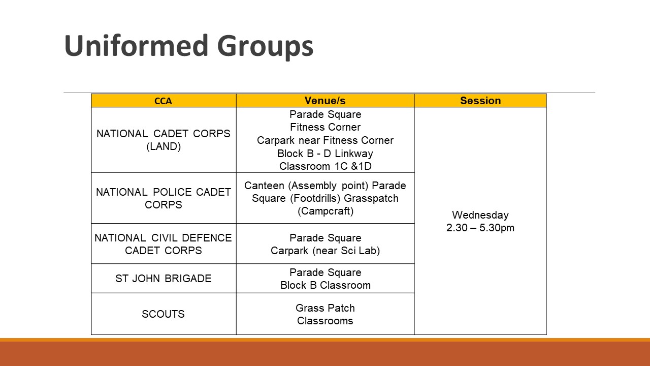 Co Curricular Activities (CCA)